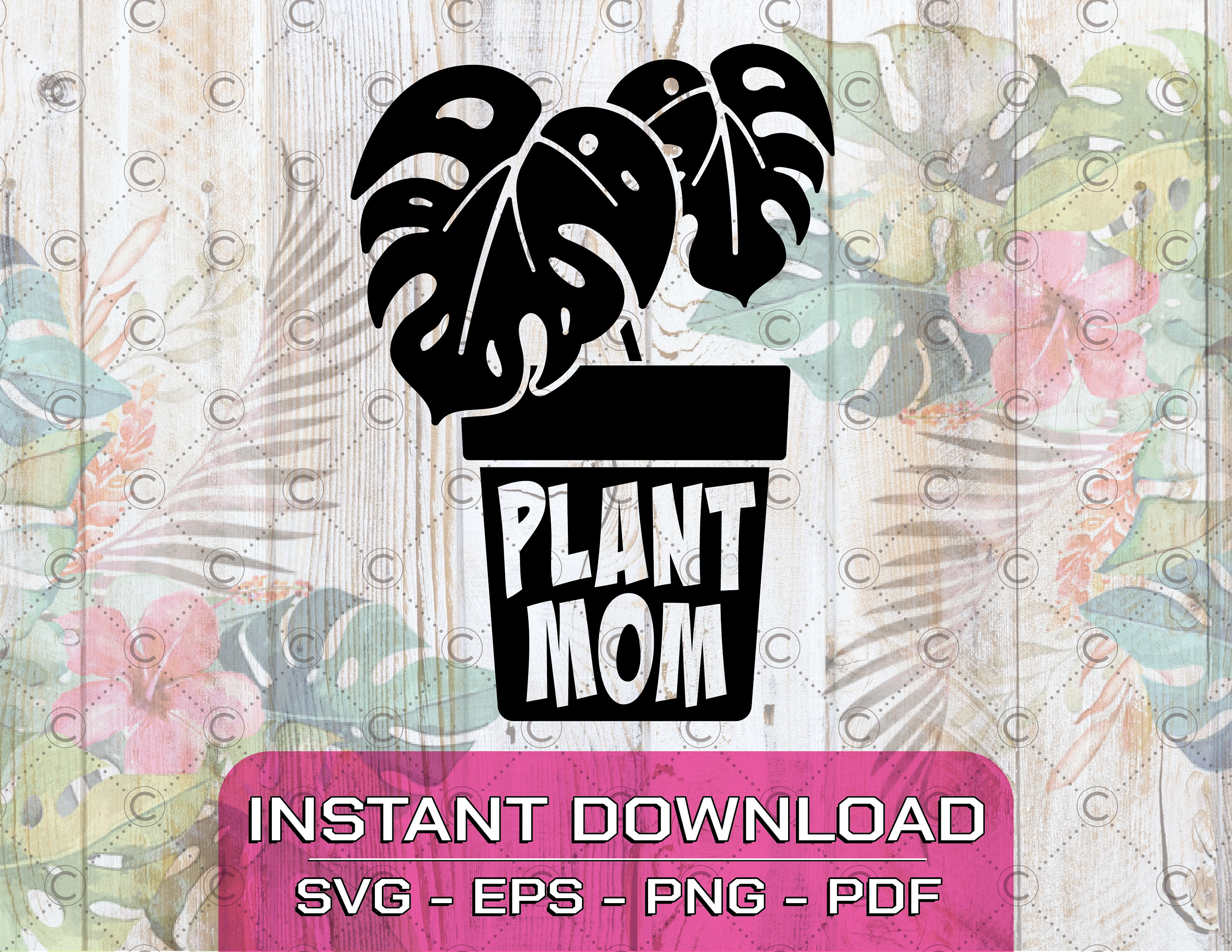 Plant Mom | Monstera SVG | Plant SVG | SVG Files for Cricut | Botanical ...