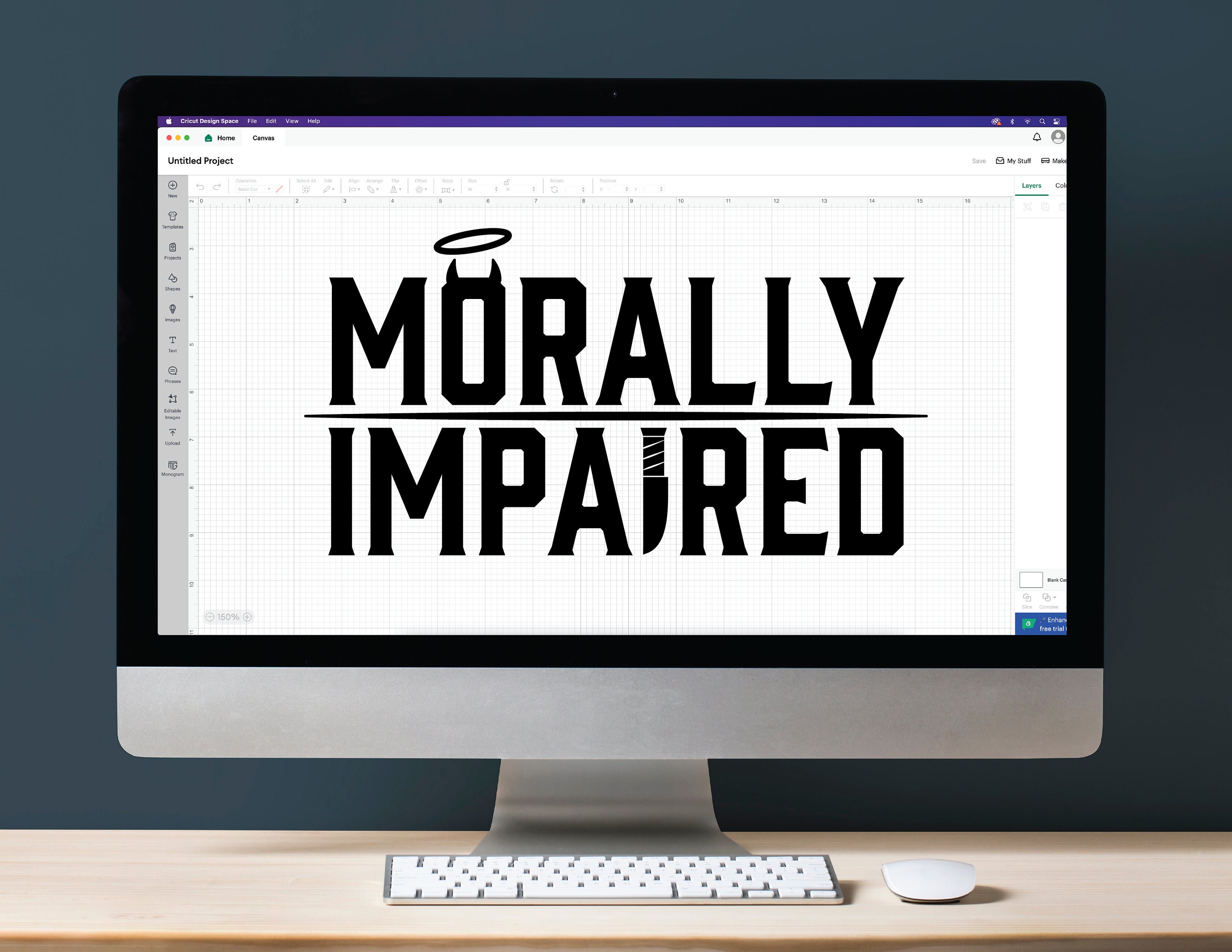 Morally Impaired SVG Funny Tshirt Design EPS Files for Cricut Instant ...