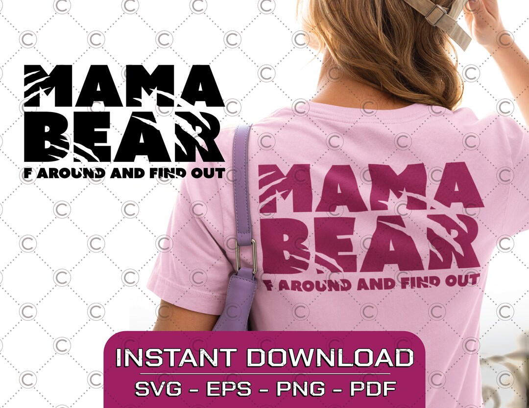 Mama Bear PNG SVG: Protective Mom Design (digital Download) - Etsy