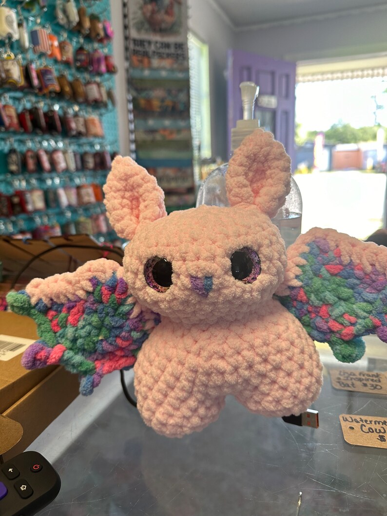 Lisa Frank Inspired Bat Amigurumi Crochet Stuffed Animal - Etsy