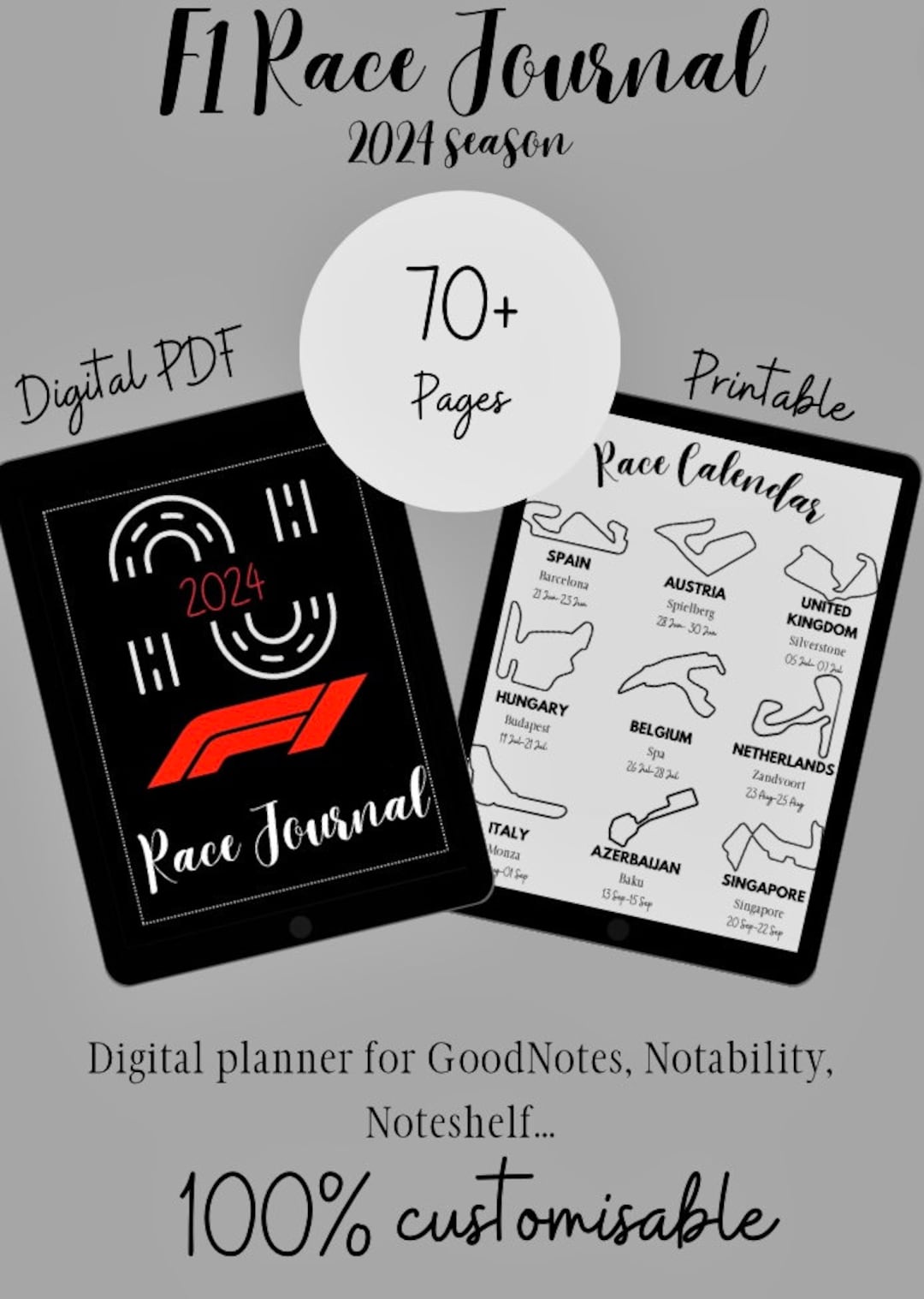 F1 2024 Race Journal - Etsy
