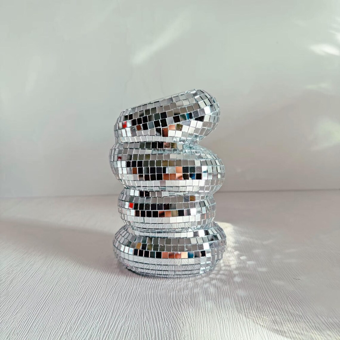 Disco Vase Glamorous Mirror Ball Vase Modern and Elegant Decor Perfect ...