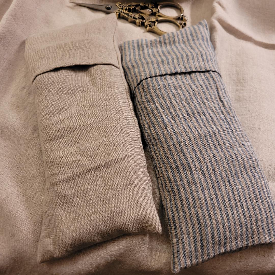 Organic Linen Eye Pillow, Yoga Pillow, Hot Cold Therapy, Microwave ...