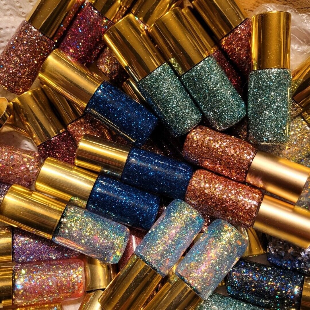 Set of Three 5ml Handmade Glitter Roller Bottles for Essential Oils - Etsy