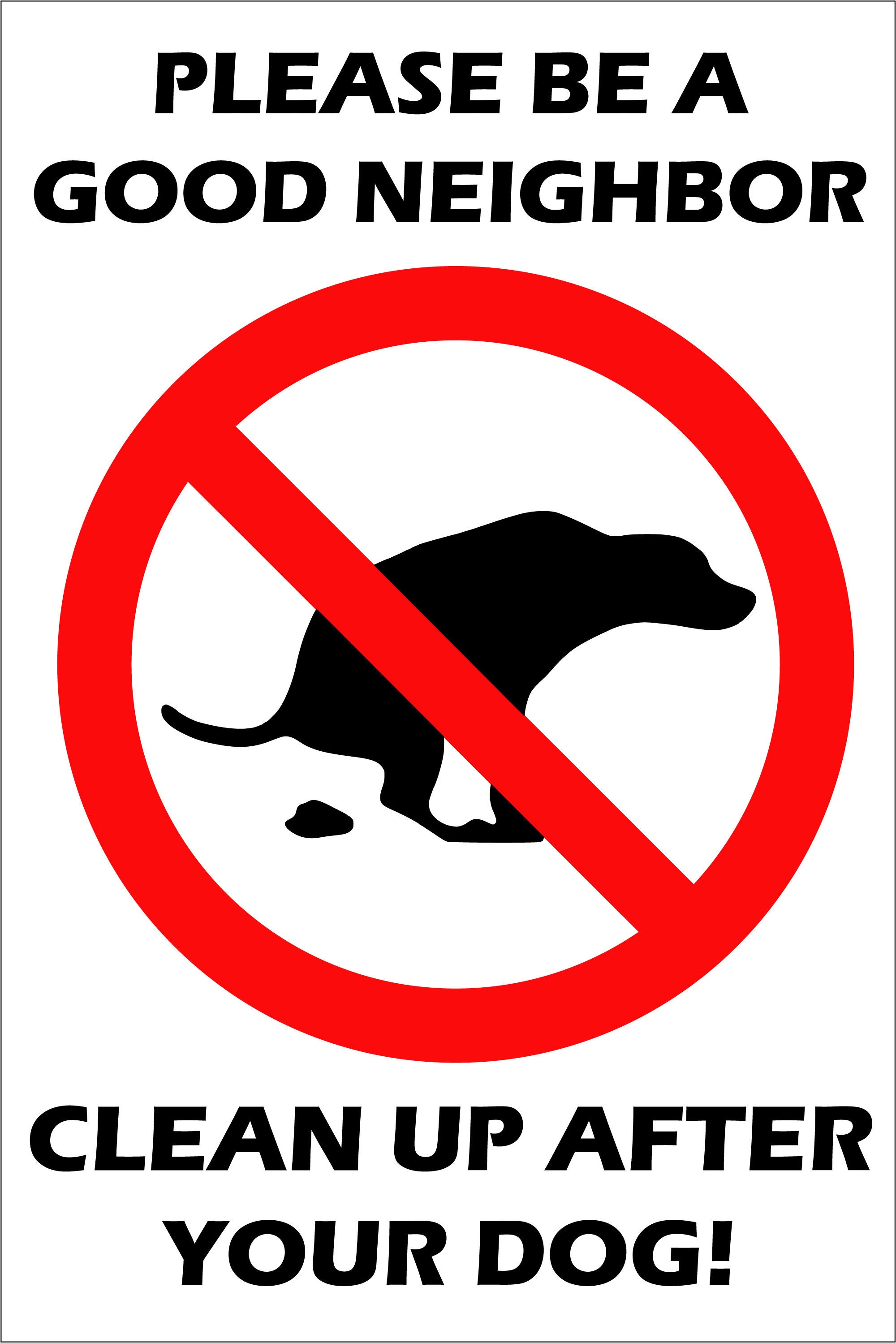 Clean up After Your Dog - Plastic Yard Sign - Etsy
