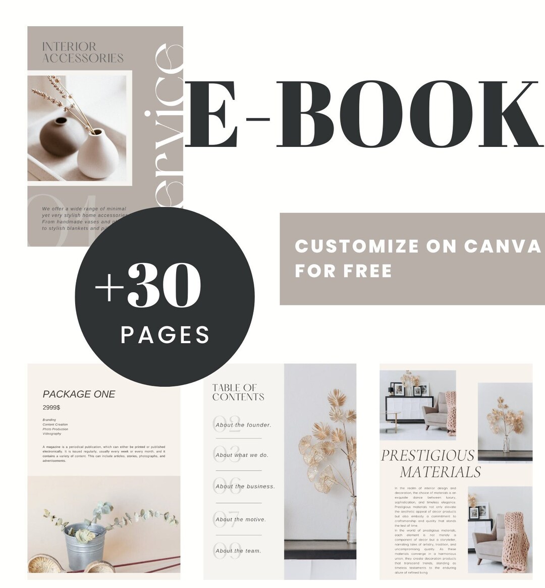Ebook to Customize / Canva Template - Etsy