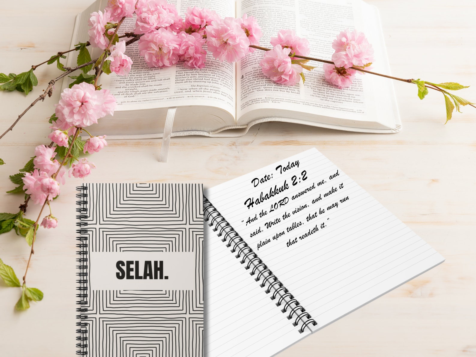 Spiral Notebook Bible Study Notebook Gifts for Christians Journal Selah ...