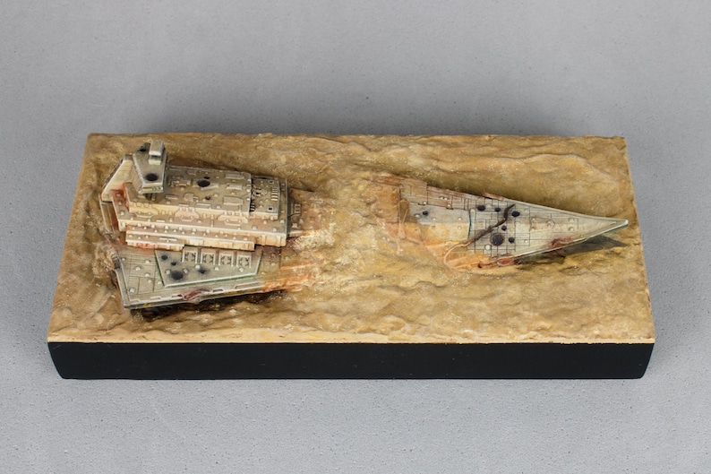 Scale Model of Imperial Star Destroyer. Diorama With Revell Spaceship ...