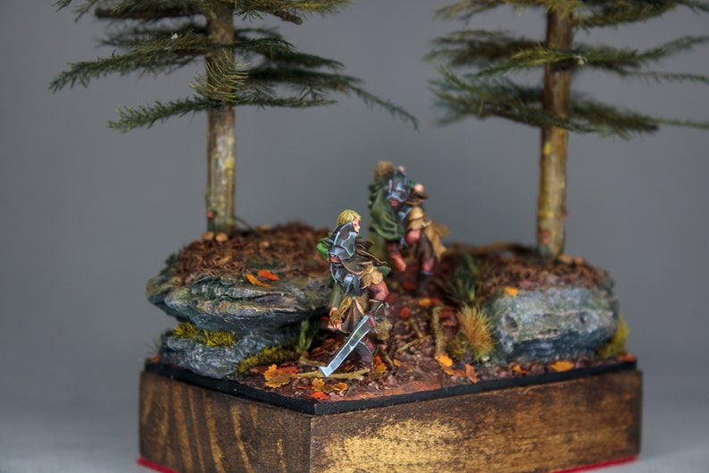 Diorama Merry, Pippin and the Uruk-hai. Painted Figures From the Lord ...
