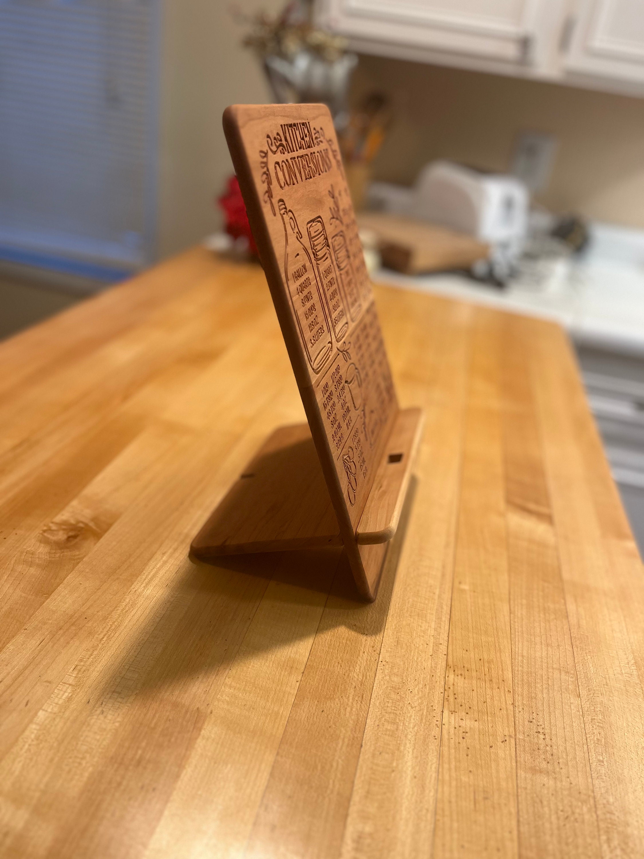 Kitchen Tablet/cookbook Holder With Kitchen Conversions cherry - Etsy