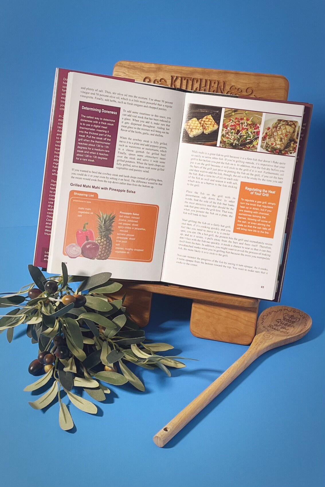 Kitchen Tablet/cookbook Holder With Kitchen Conversions (cherry) - Etsy