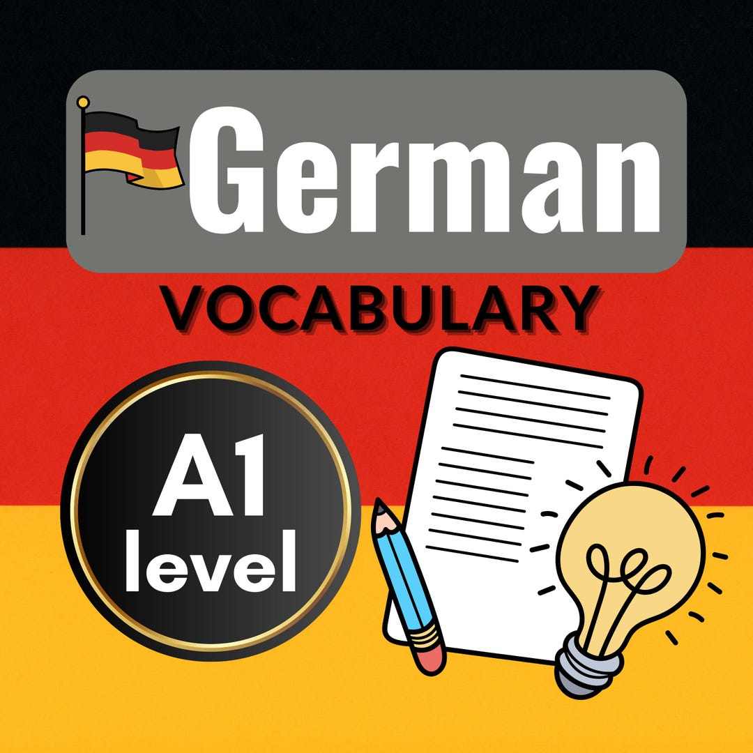 Essential German A1 Vocabulary Guide Ebook - Learn Fast Workbook With ...