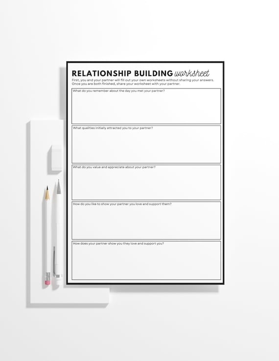 Worksheets For Relationship Building
