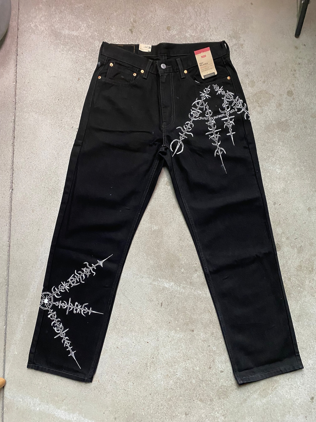 Cyber Sigilism Denim Pants 001 - Etsy
