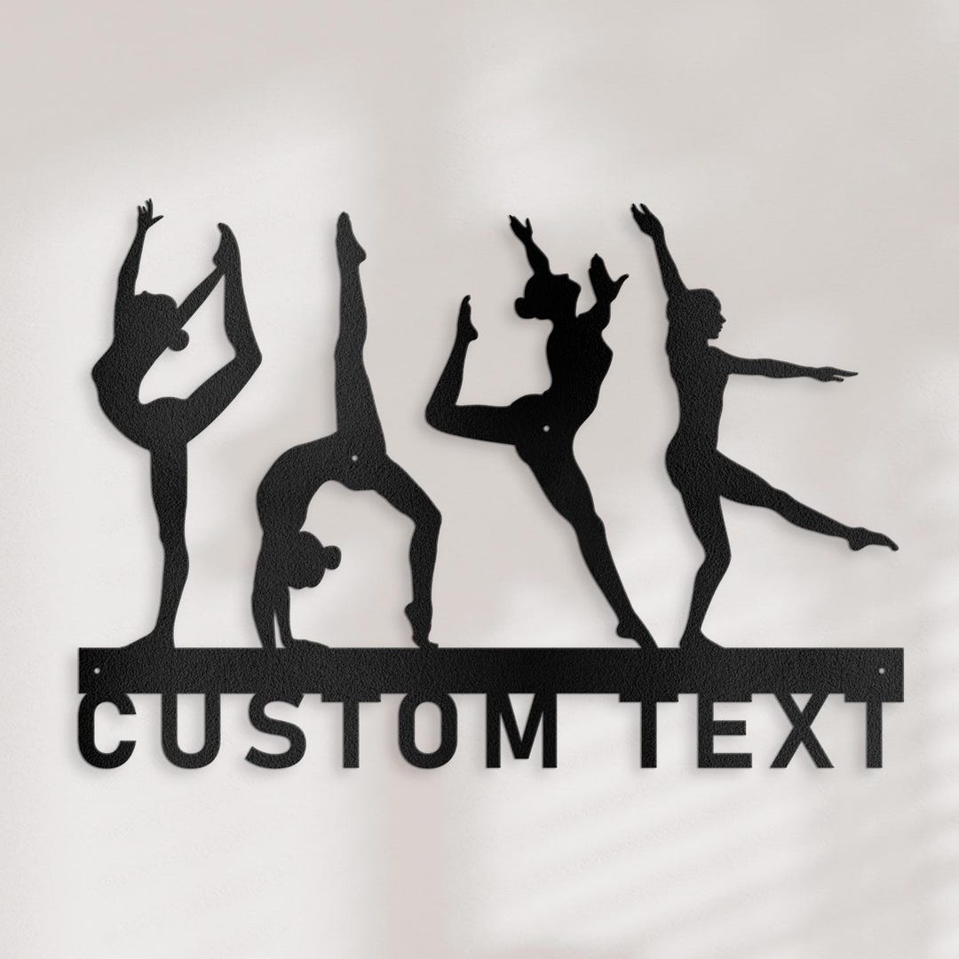 Custom Gymnast Sign, Metal Gymnastics Medal Name Signs, Personalized ...