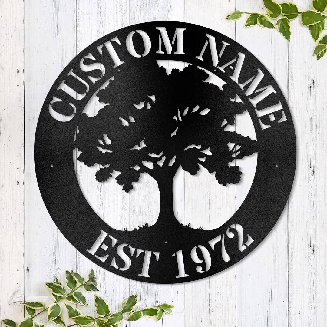 Metal Name Signs | Monogram Wall Decor | Metal Wall Art | Last Name ...