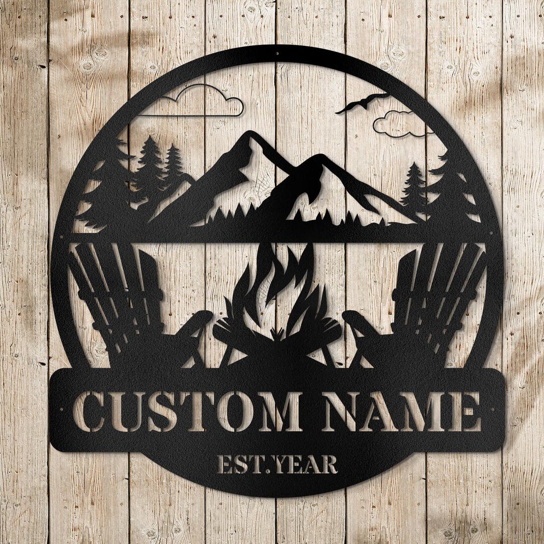 Custom Metal Mountain Name Sign: Personalized Family Wall Art - Etsy