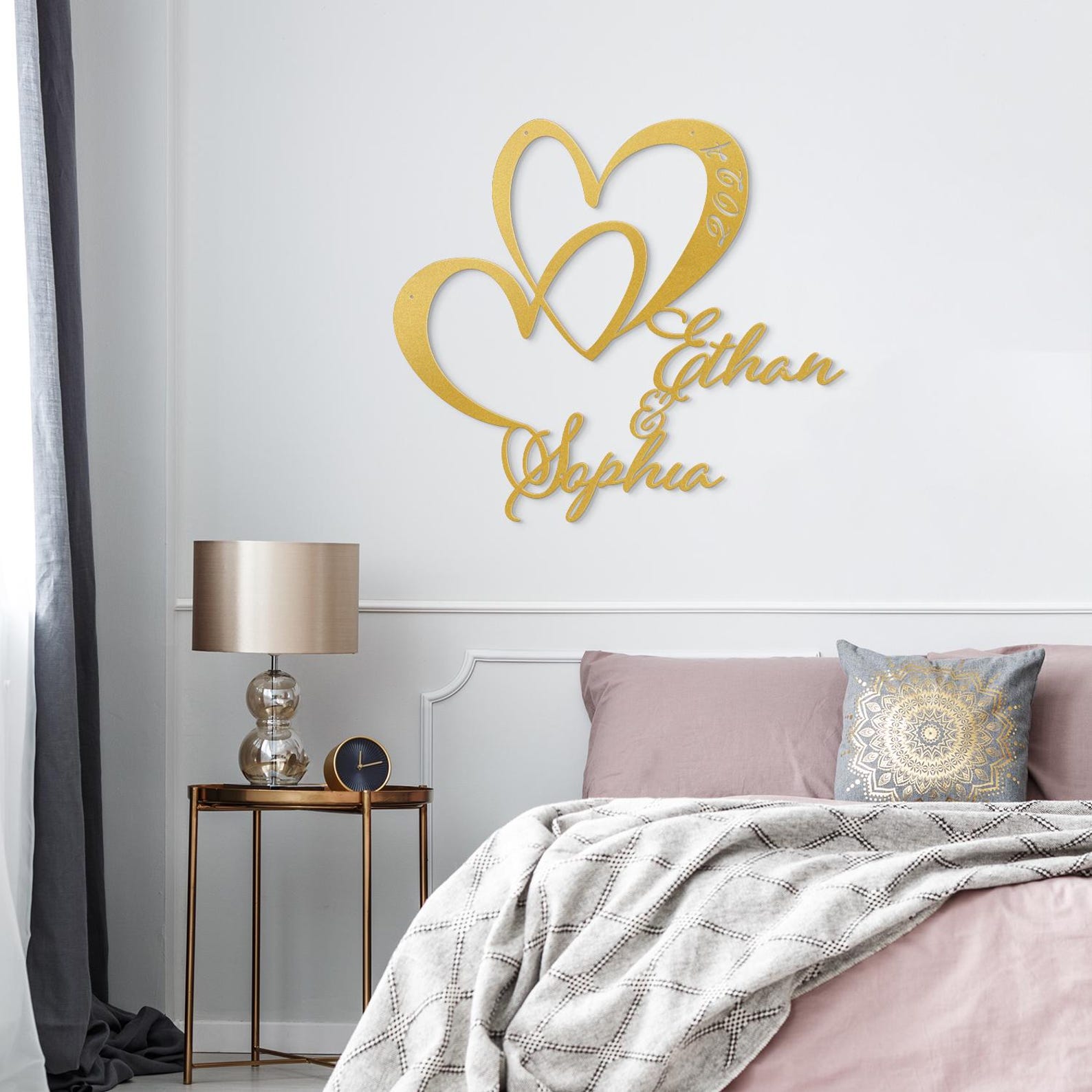 Personalized Metal Heart Sign, Custom Wedding Anniversary Gift - Etsy