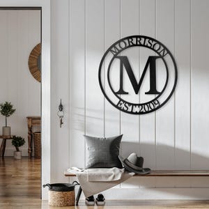 Metal Name Signs | Monogram Wall Decor | Metal Wall Art | Last Name ...