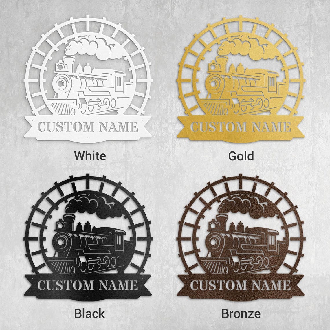 Personalized Metal Train Sign: Custom Name Wall Art - Etsy