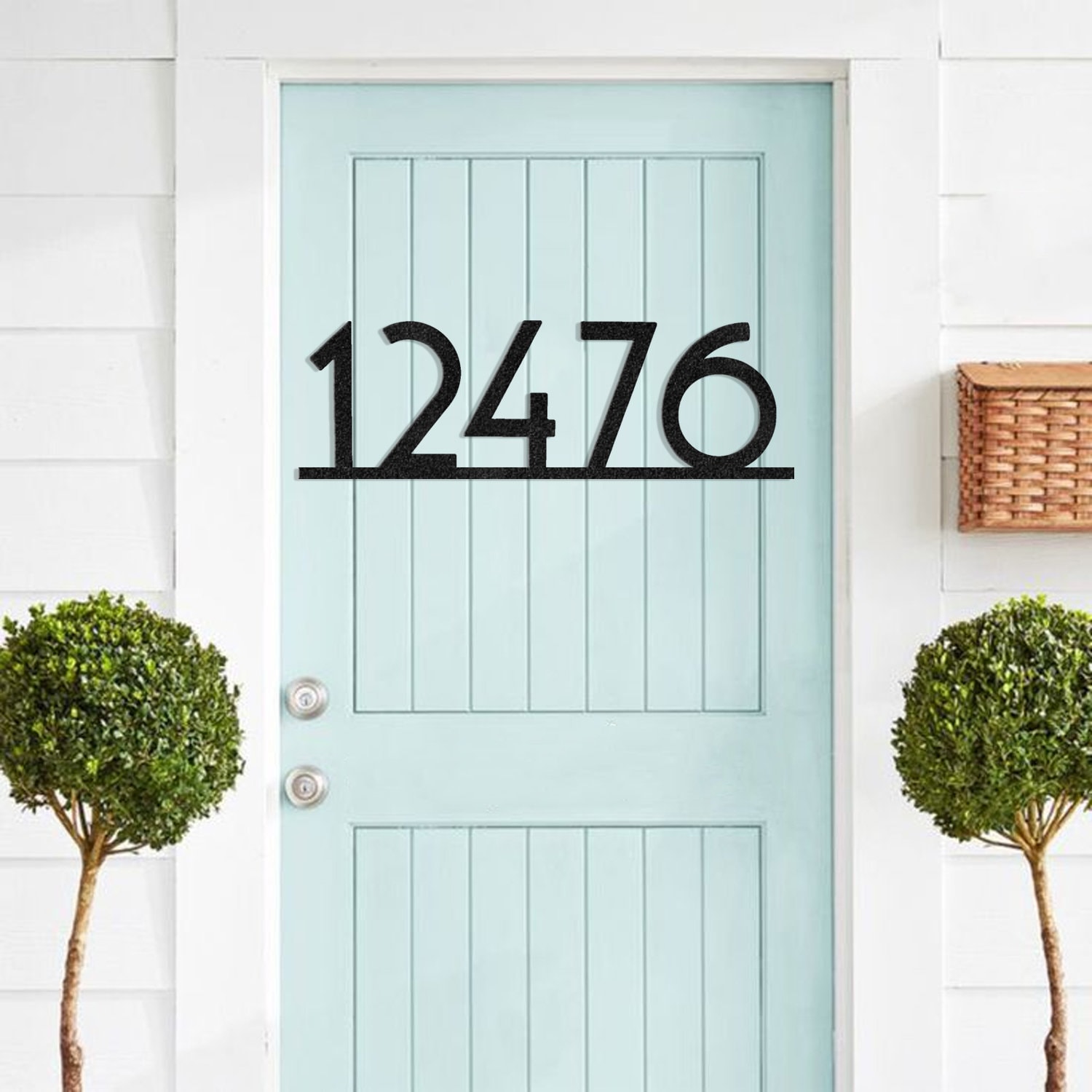 Mid Century Metal House Number Sign Address Number Sign Modern Address ...