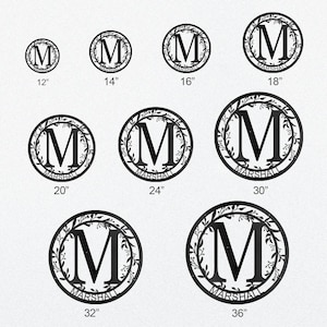 Personalized Metal Last Name Sign: Monogram Wall Decor - Etsy