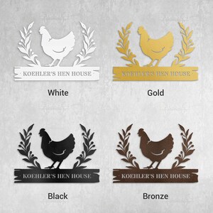 Custom Metal Chicken Coop Sign: Personalized Farmhouse Decor - Etsy