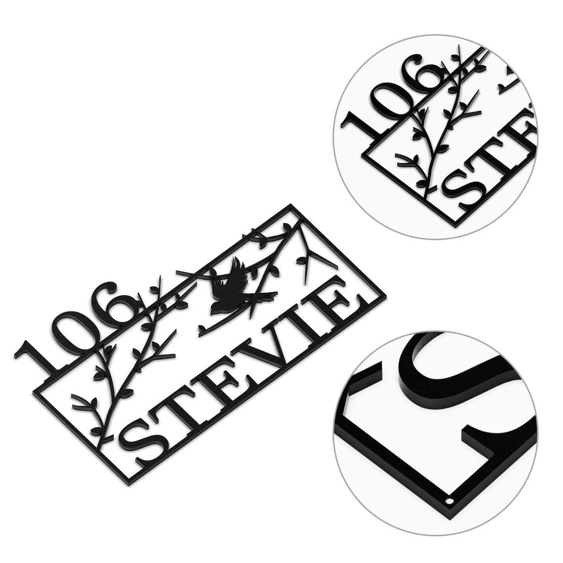 Personalized Metal House Number Sign: Modern Address Plaque - Etsy