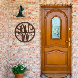 Personalized Metal Family Name Sign: Monogram Wall Decor - Etsy