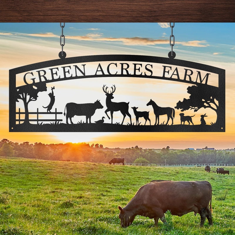 Custom Farm Sign - Etsy