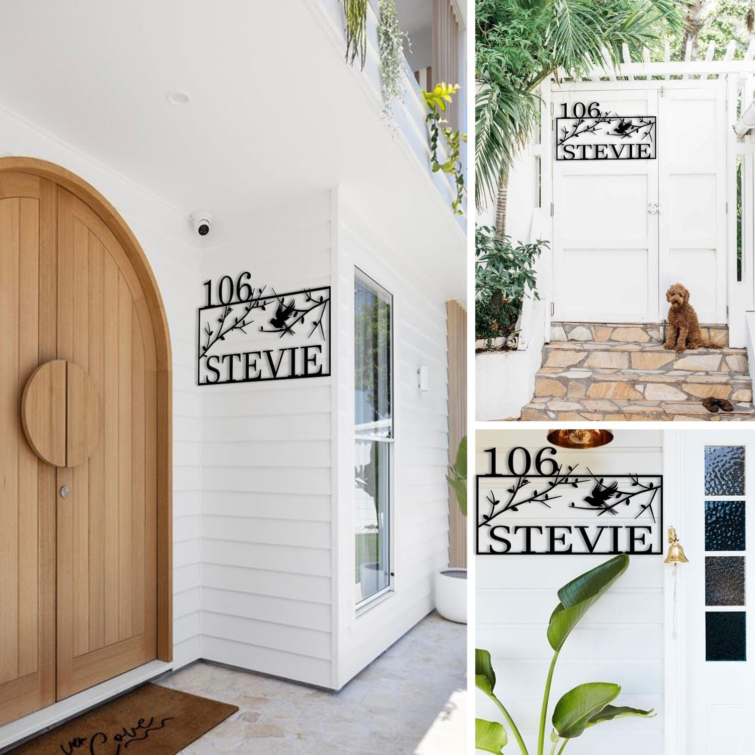 Personalized Metal House Number Sign Modern Metal House Numbers Custom ...