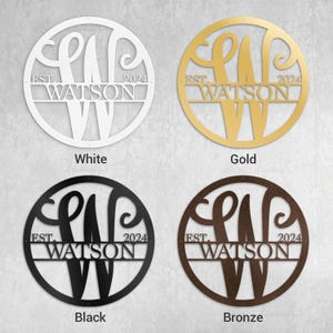 Personalized Metal Family Name Sign: Monogram Wall Decor - Etsy