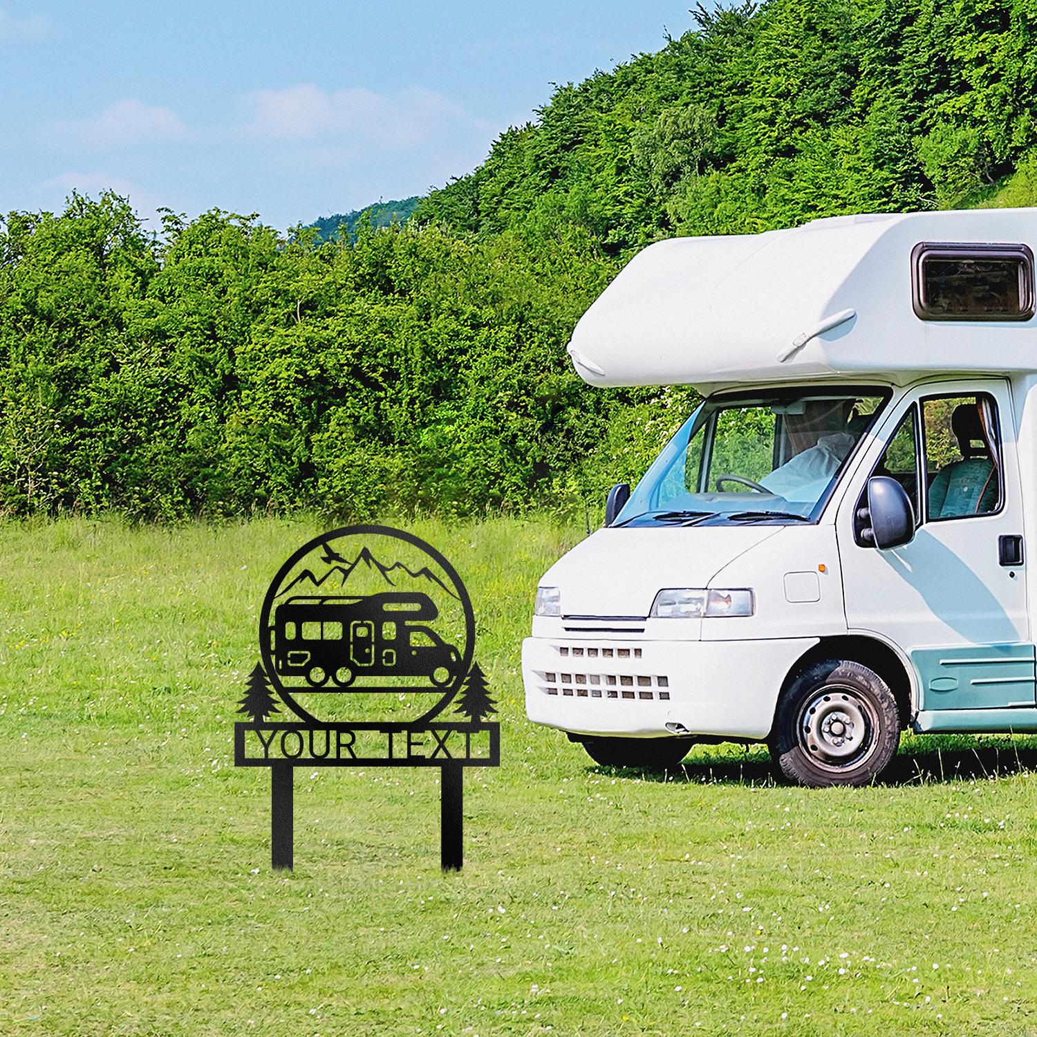 Custom Metal Camper Sign: Mountain Camping Decor - Etsy