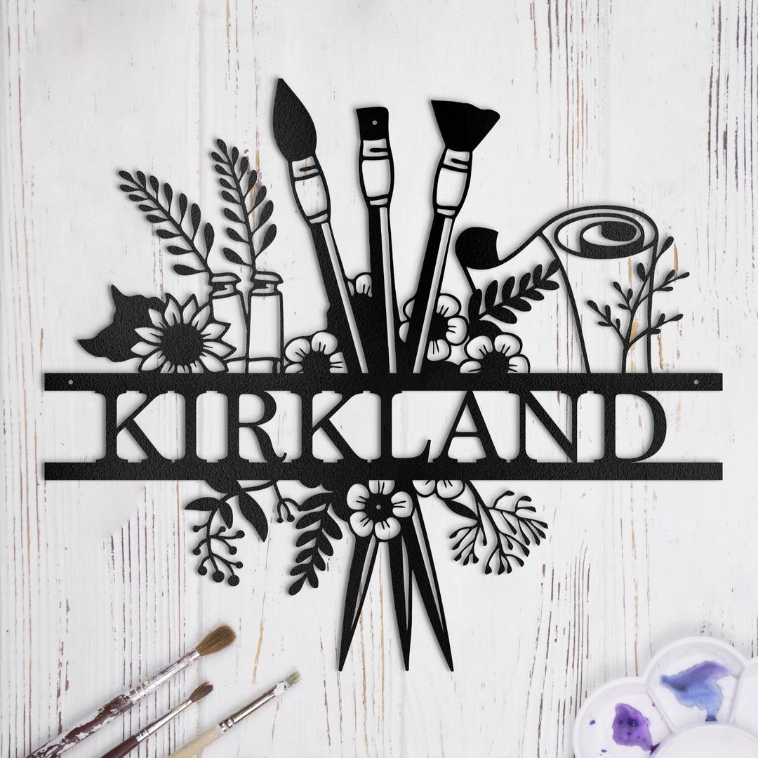 Metal Art Studio Sign, Custom Artist Sign, Personalized Painter Name ...