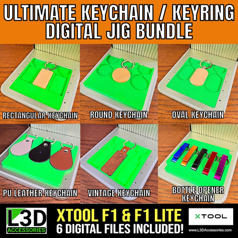 Xtool F1 Keychain Jig Bundle: 6 STL Files (digital Download) - Etsy