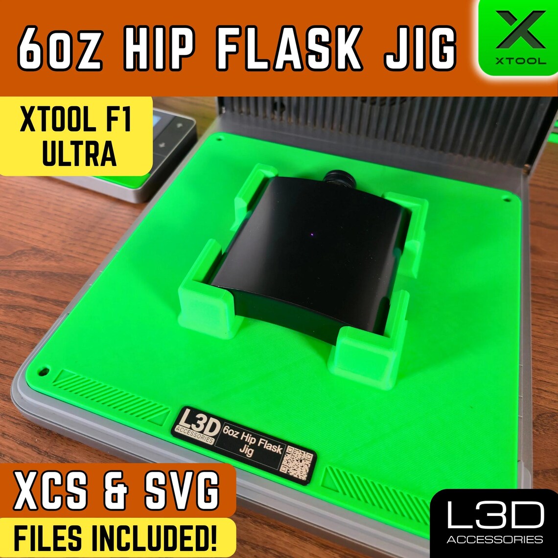 Xtool F1/F2 Ultra Hip Flask Jig: 6oz Stainless Steel Engraving - Etsy