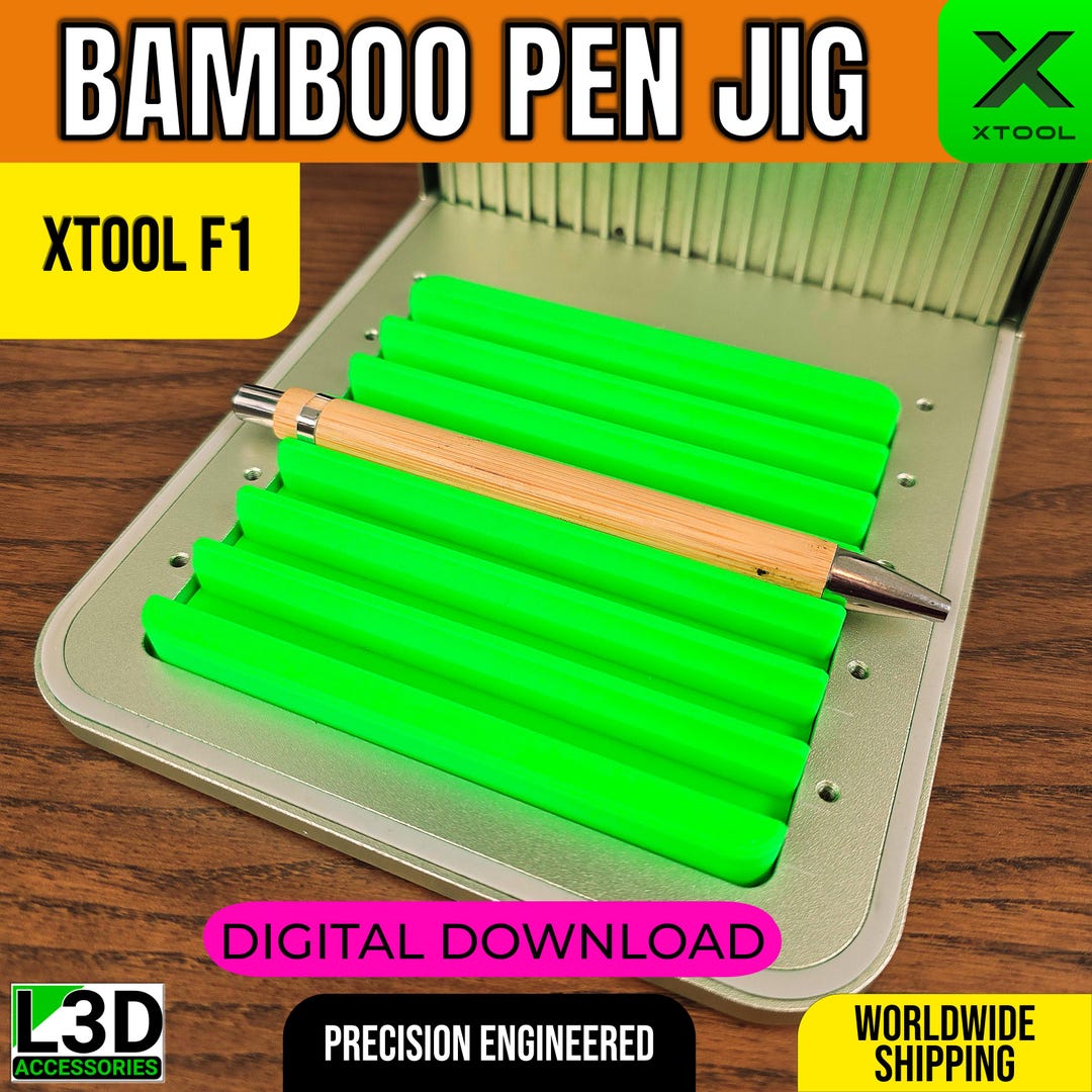 Digital Download - Bamboo Pen Jig File for Xtool F1 Laser Engraver ...