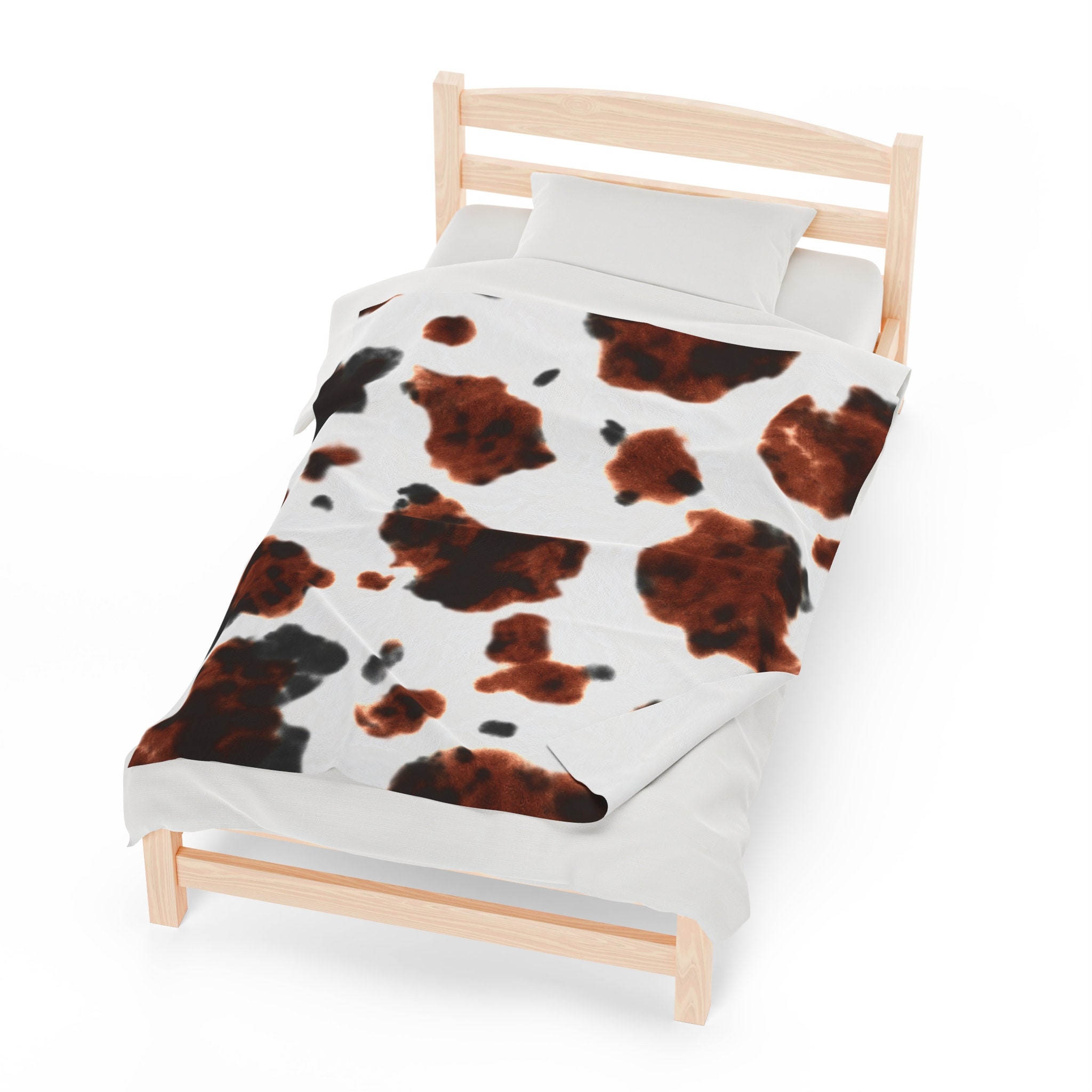 Super Plush Black & Brown Cowhide Blanket - Etsy