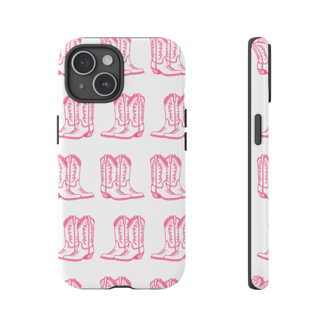 Pink Cowgirl Aesthetic Phone Case / Rodeo Pattern Cover for iPhone 15 ...