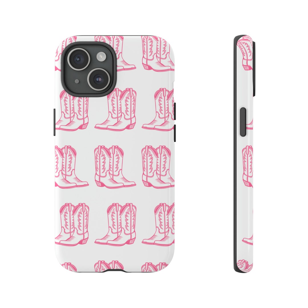 Pink Cowgirl Aesthetic Phone Case / Rodeo Pattern Cover for iPhone 15 ...