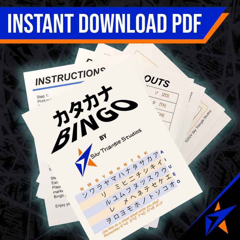 Learn Japanese Katakana Digital Bingo Cards Foreign Language Learning ...