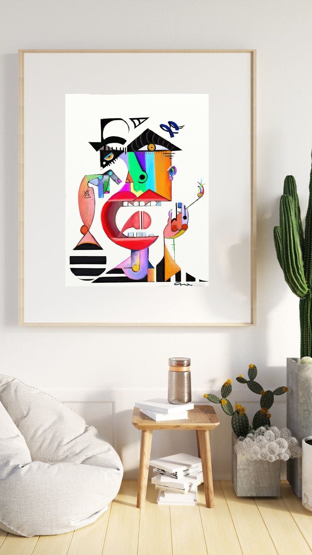 Moody Abstract Art Print Wall Decor, Dark Contemporary Painting ...