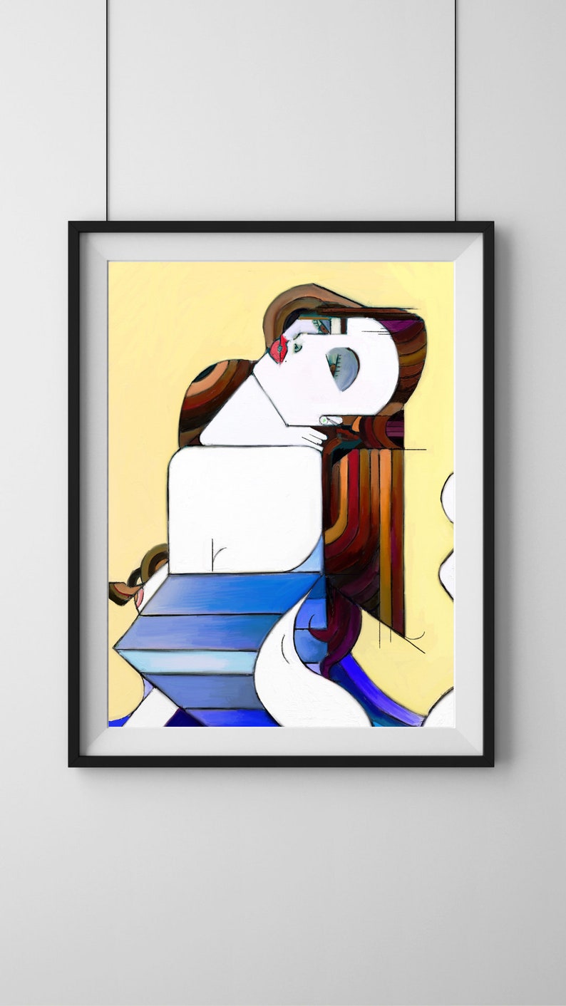 Feeling Sexy Seductive Woman Digital Art Print, Erotic Female Portrait ...