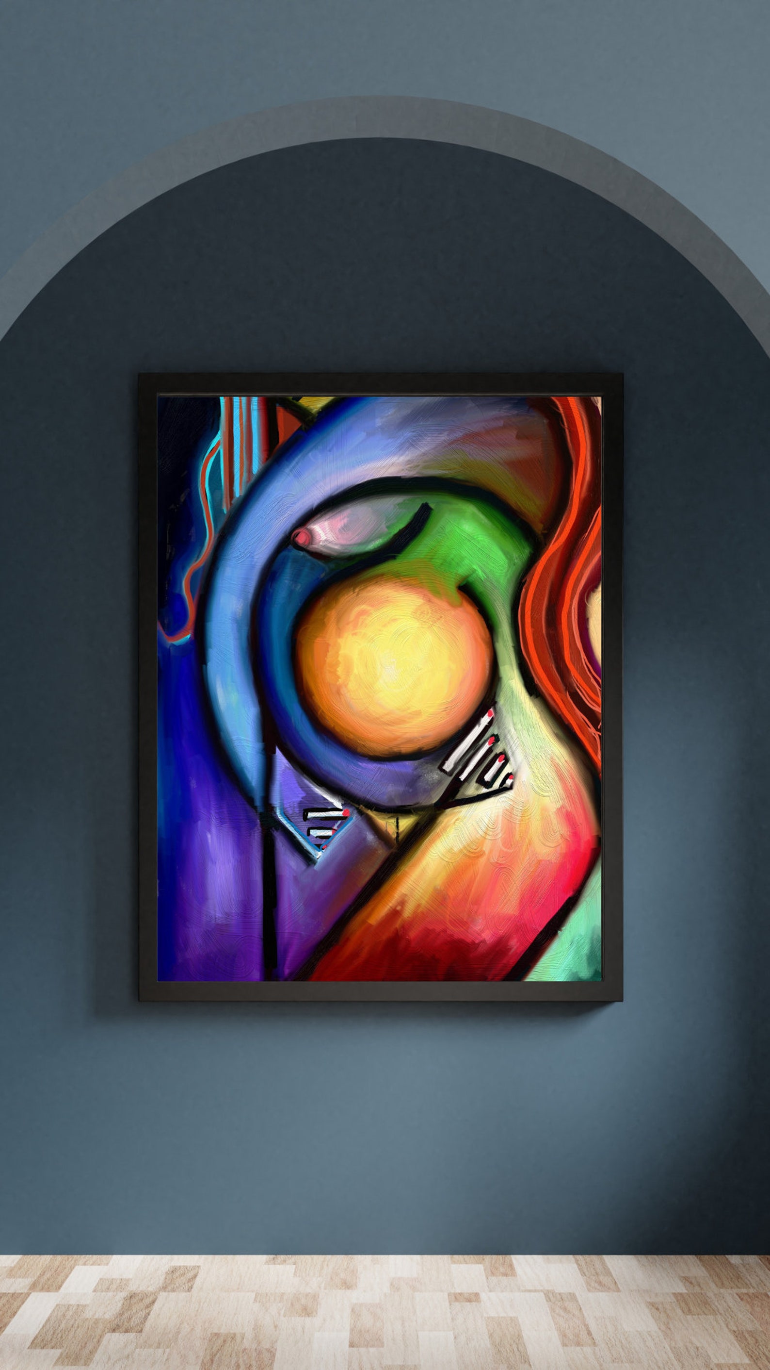 Pregnant Woman Original Digital Art Print, Expecting Mother Maternity ...