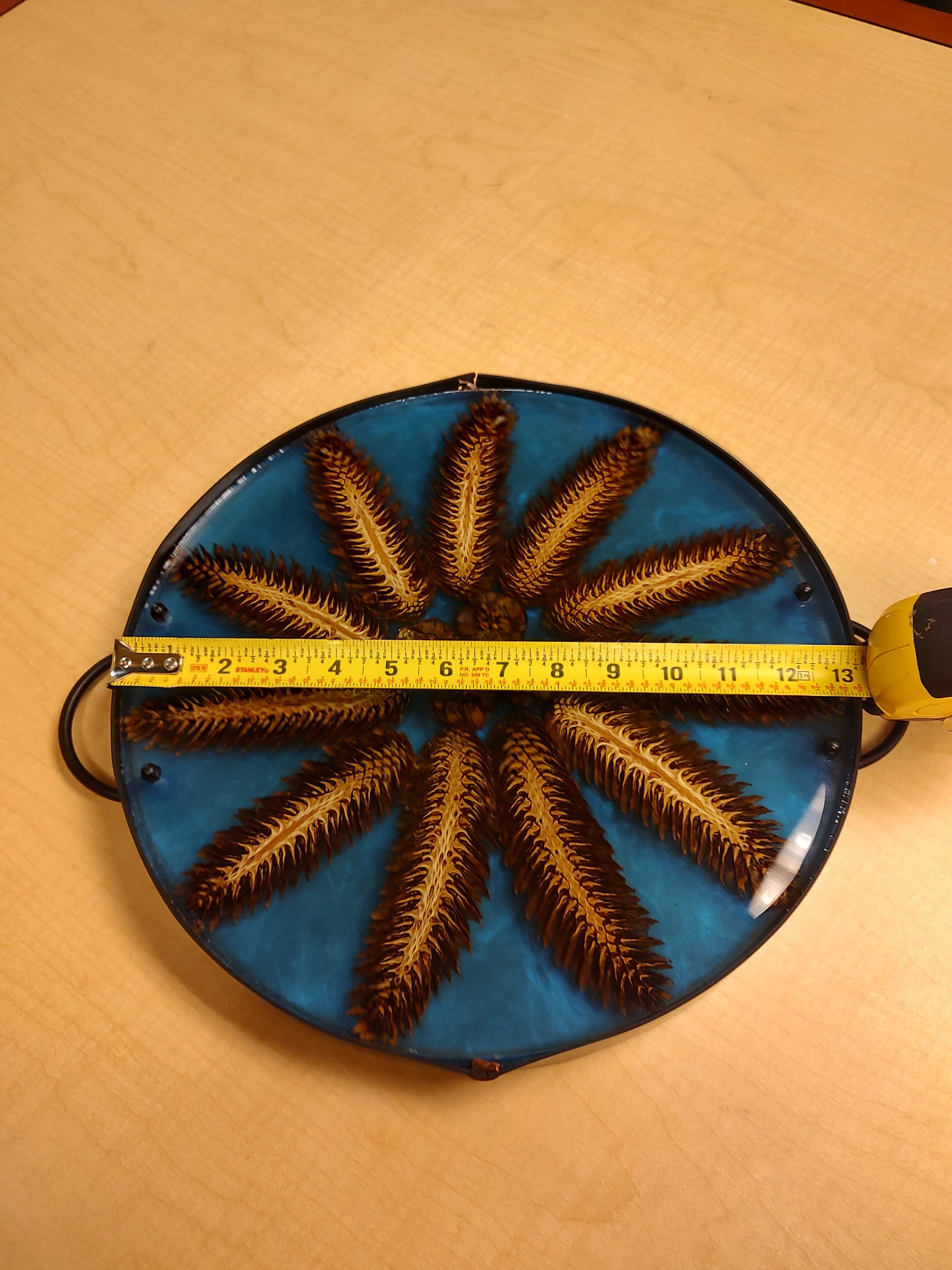 Epoxy Resin Charcuterie Tray With Pinecones. This is a Hand Made Epoxy ...