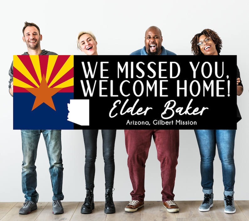 Welcome Home Missionary Banner – Custom Homecoming Airport Poster, Yard ...