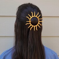 Unique Gold Sunburst Hair Pin - Lightweight, Sturdy & Comfortable 3D ...