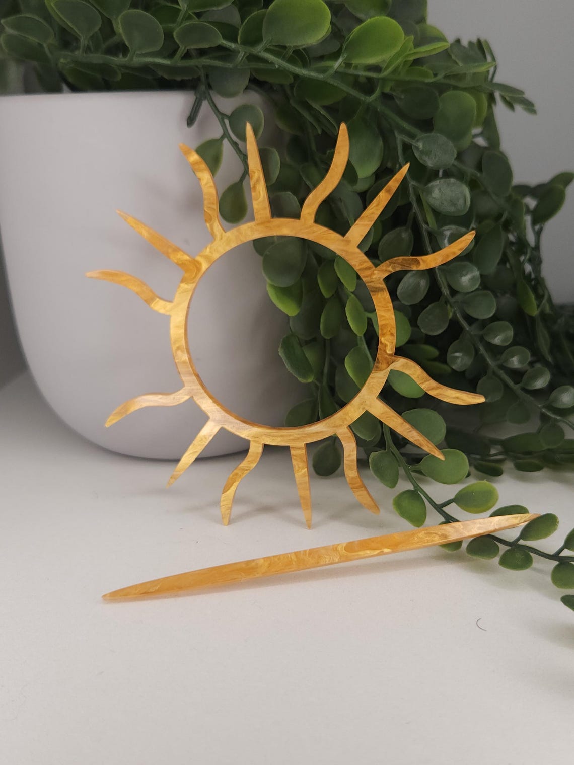 Shining Sun Decorative Hair Pin - Etsy