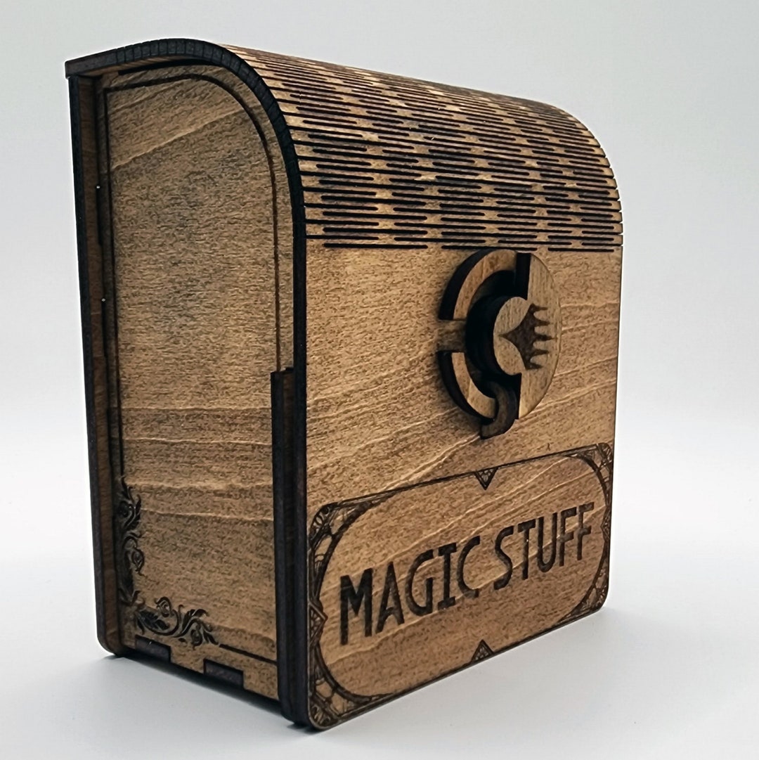 Custom Engraved Wooden EDH Deck Box Your Deck's New Home Sweet Home - Etsy