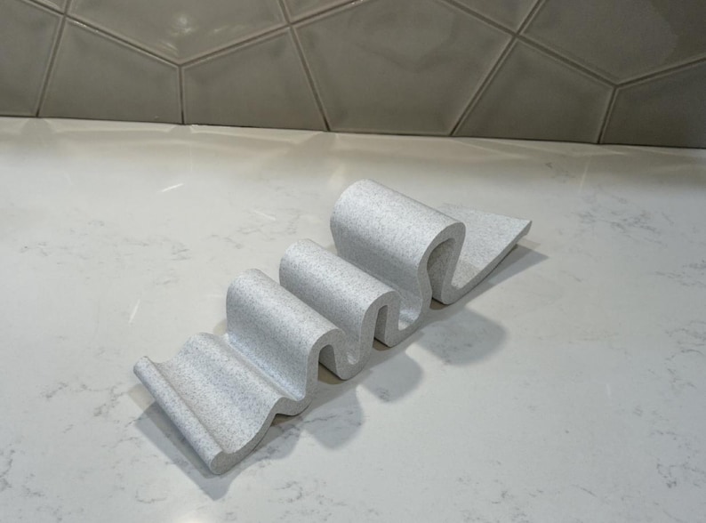 Large Bold Ribbon Sculpture | 3D Printed Tabletop Decor | Unique Shelf ...
